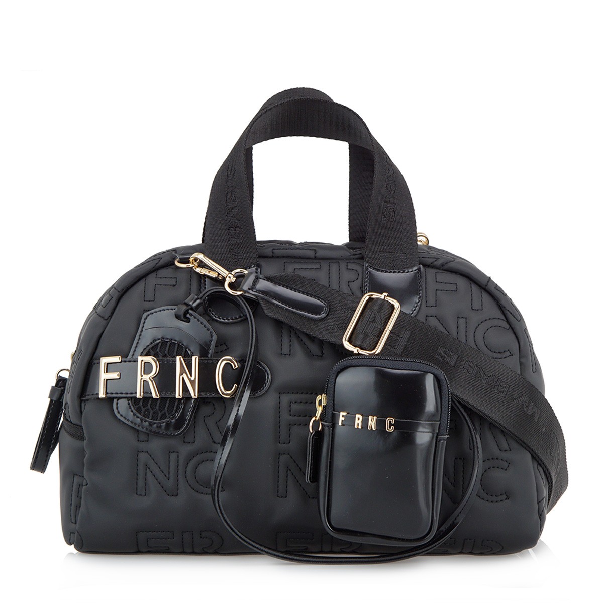 FRNC FRANCESCO Τσάντα Γυναικεία Ώμου-Χιαστί-Χειρός 1357 BLK Μαύρο ...